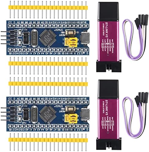 Alinan 2pcs ST-Link V2 Programming Unit Emulator Downloader(Random Color)+2pcs STM32F103C8T6 ...