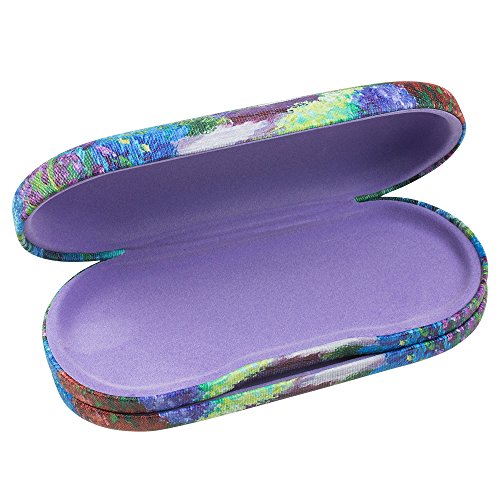 Dual Glasses and Contacts Case - Double Sided 2 in 1 Clamshell Hard ...