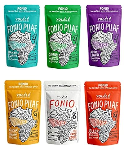 Yolele Fonio Grain and Fonio Pilaf Mix, African Supergrain Ancient ...