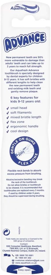 Aquafresh Advance 9-12 Years Kids Soft Toothbrush (2 pack) – BigaMart