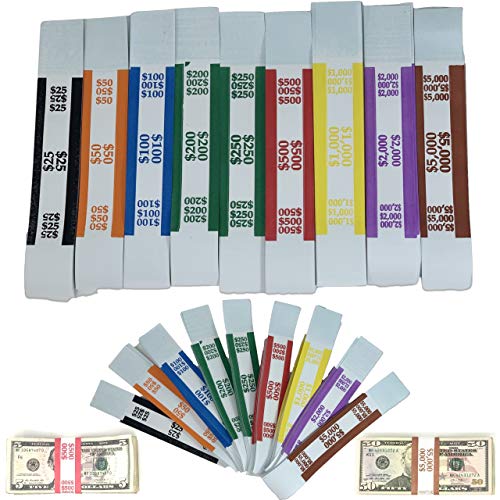 Money Bands Currency Sleeves Straps – Made in USA (Pack of 660) Self ...