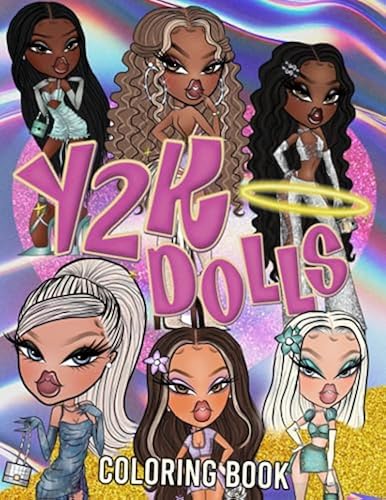 Y2K Dolls Coloring Book: Cute Trendy 2000s Coloring Pages And Playful ...
