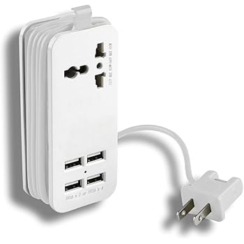 Amazon.com: Portable Power Strip Travel Outlets, AGPtek 5V 21W 1Ax4 USB ...