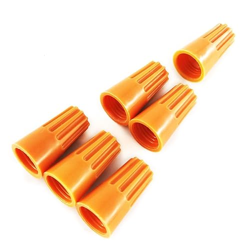 UL Listed Orange Electrical Wire End Connectors Ribbed Caps Bulk 500 ...