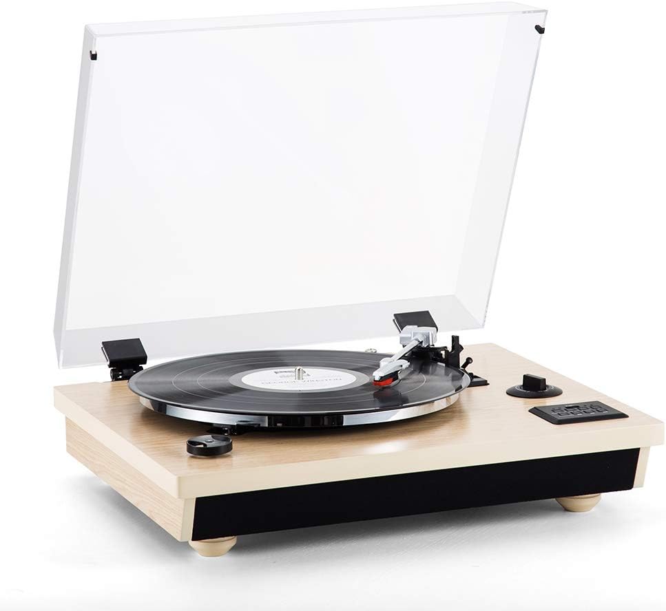 Shuman Wireless 3-Speed Turntable with Stereo Speakers: Amazon.co.uk ...