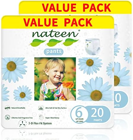 Nateen Premium Care Baby Pants Diapers,Size 6(15+kg),XXL Baby Pull Ups ...