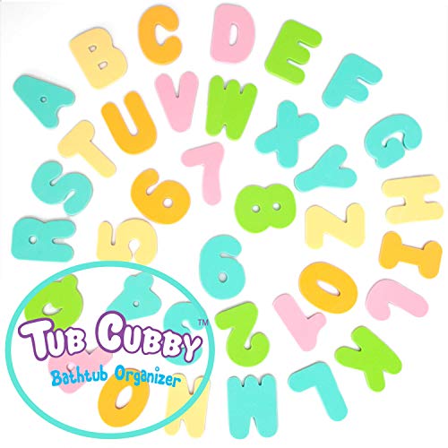 Tub Cubby Safe & Soft ABC 123 Foam Bath Letters & Numbers - Magically ...