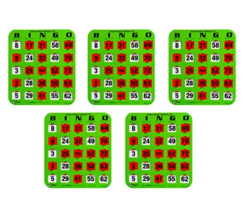 Regal Games - Shutter Slide Bingo Cards - 8” x 9” - 5-Ply Green ...