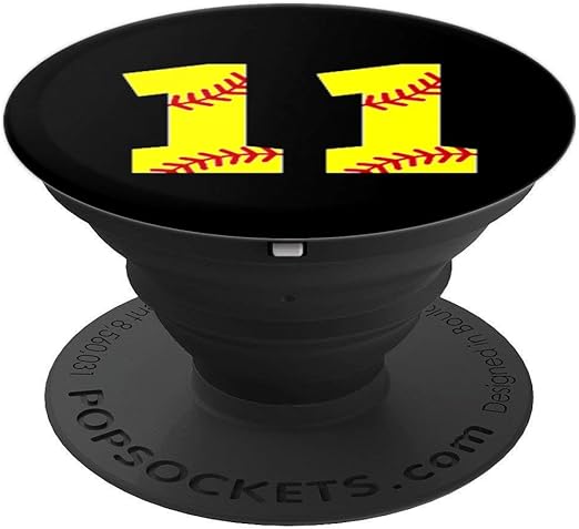 Amazon.com: Softball Popsocket #11 - Girls Softball Jersey Number 11 ...