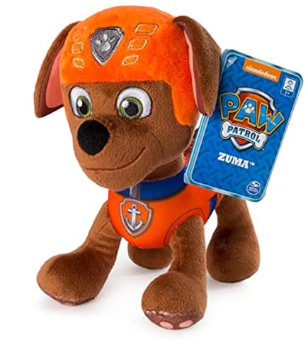 Paw Patrol – 8” Zuma Plush Toy, Standing Plush with Stitched Detailing ...