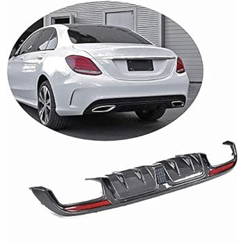 Amazon.com: MCARCAR KIT Rear Diffuser fits Mercedes Benz C Class W205 ...