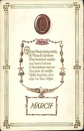 March Months Original Vintage Postcard at Amazon's Entertainment ...