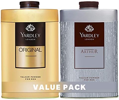 Yardley London Perfumed Talcum Body Powder, Masculine, All Day ...