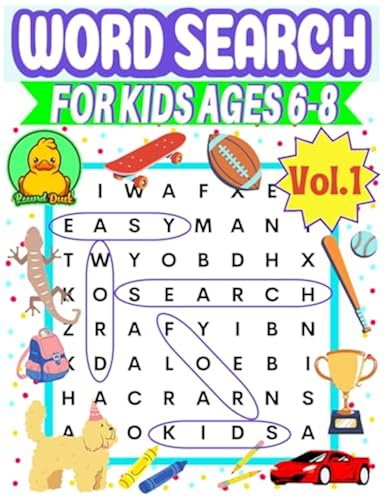 Word Search for Kids Ages 6-8 Vol1 by Round Duck: 120 Word Search Games ...