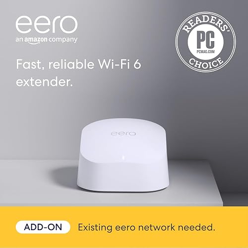 Amazon eero 6 mesh wifi extender - Add up to 1,500 sq. ft. of Wi-Fi 6 ...