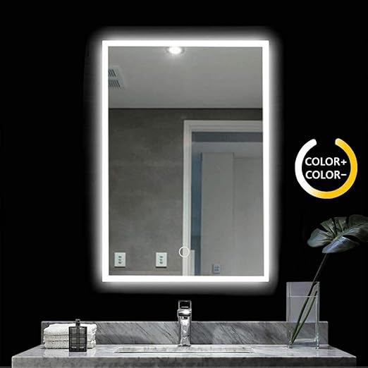 Illuminated Bathroom Mirrors Wall Mounted, 600 X 800mm Led Rectangular ...