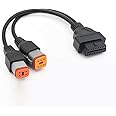 Amazon.com: 2-in-1 OBD2 Adapter Cable for Harley 4 Pin+6 Pin Motorcycle ...