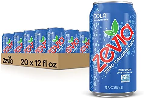 Zevia Zero Calorie Soda, Cola, 12 Ounce Cans (Pack of 20) | Pricepulse