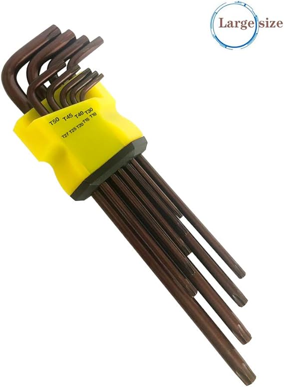Torx Hex Key Wrench Set, Long Arm Tamper Proof Star Screwdriver Torque ...