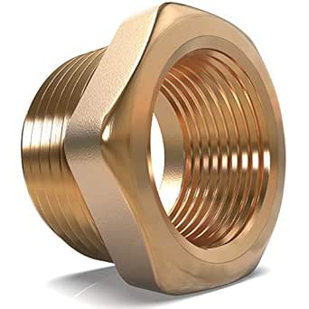 Brass Bushing 1" Male x 3/4" Female Threaded Brass Reducer Bushing Lead ...