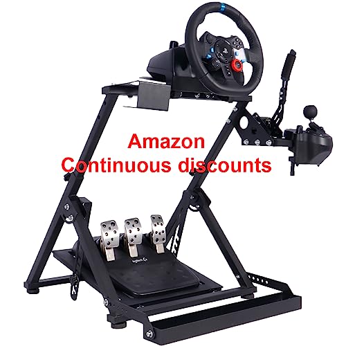 Marada Steering Wheel Stand Racing Wheel Stand with Seat Slot X-Frame ...