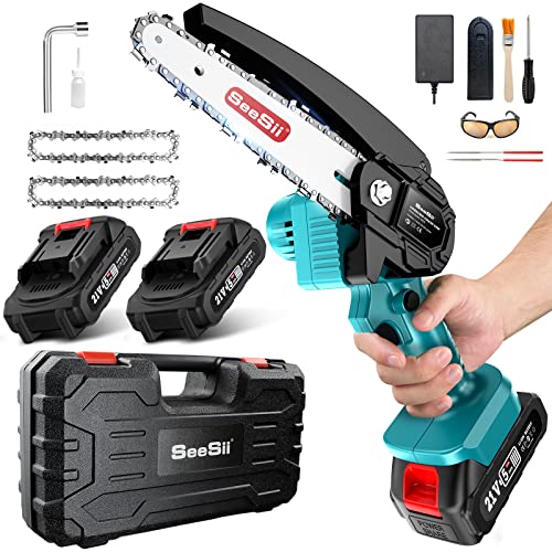 Mini Chainsaw 6-inch Mini Chainsaw Cordless 𝟭𝟮 Pc Tool Set, Seesii ...