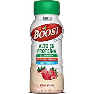 BOOST Alto en Proteína, Sumplemento Alimenticio, Fresa, 237 mililitros ...