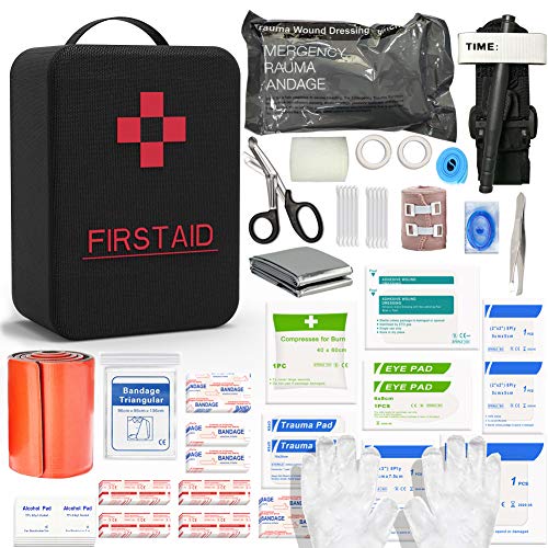 SHBC First Aid Survival Kit Tactical IFAK Pouch Supplied with 26 EMT ...