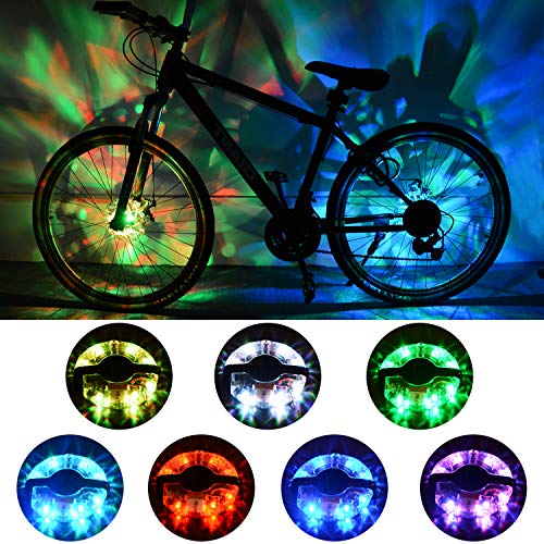 ShinePick Bike Wheel Lights,Waterproof Bike Spoke Lights Safety Warning ...