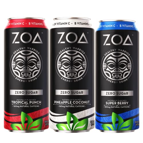 ZOA Zero Sugar Energy Drink Bundle, 16 fl. oz. (36 Pack) - Supports ...