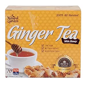 Amazon.com : Natural Garden 100% All Natural Ginger Tea with Honey 10 ...