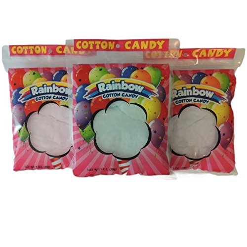 Rainbow Cotton Candy Cotton Candy, 1 oz bags - Rainbow Themed (12 count)