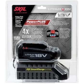 SKIL SC118B-LI 18-Volt 1.3Ahr Li-Ion Charger and Battery Kit - Cordless ...