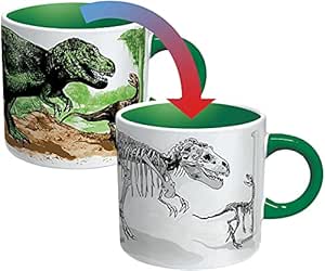 Disappearing Dino Mug - Heat Sensitive Color Changing Coffee Cup - Add ...