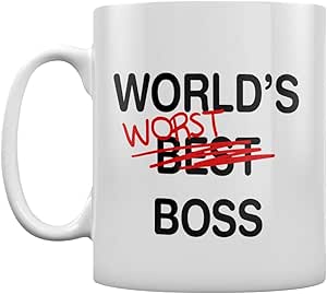 Amazon.com: World's Worst Boss Mug for Tea or Coffee White : Home & Kitchen