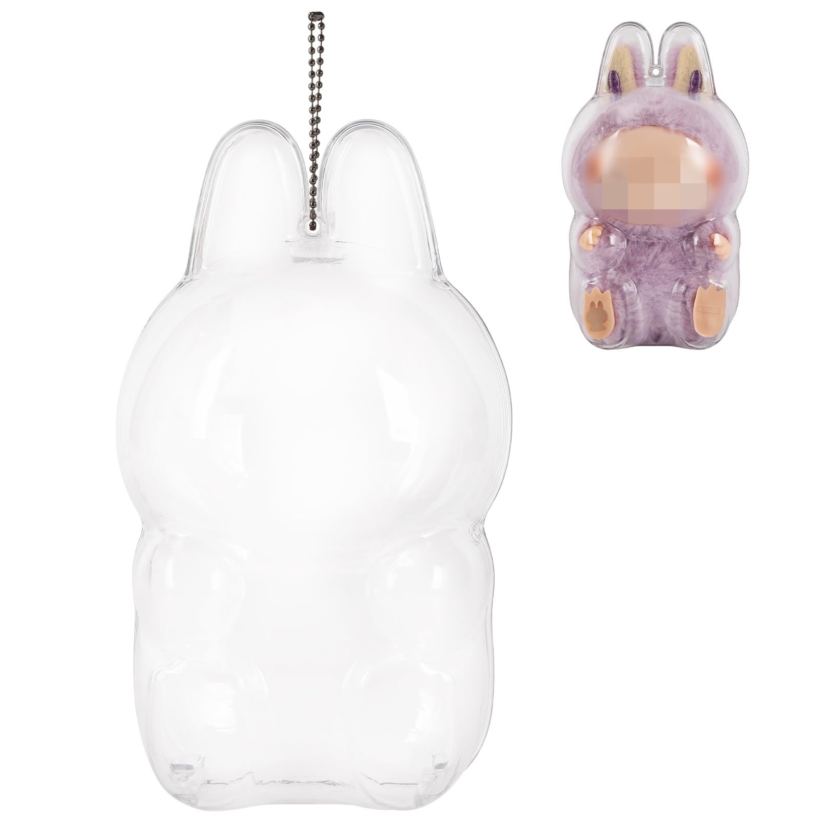 YLjindoia Clear Figure Display Case for Popmart Labubu, Doll ...