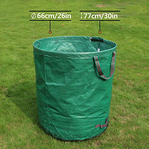 FLORA GUARD 3-Pack 72 Gallons Reusable Garden Waste Bags,Heavy Duty ...