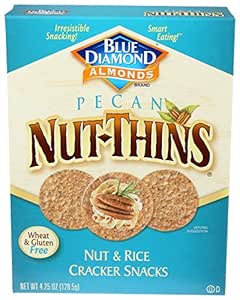 Amazon.com: Blue Diamond Pecan Thins Cracker Crisps, 4.25 oz: Prime Pantry