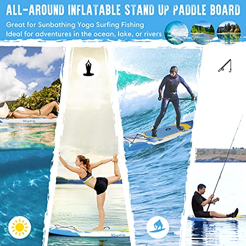 Inflatable Stand Up Paddle Board (6 inches Thick), SUP Paddle Board ...