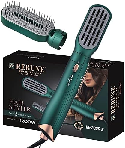 REBUNE New RE-2025-2 1200W Hair Dryer Brush 3 In 1 Hot Air Styler ...
