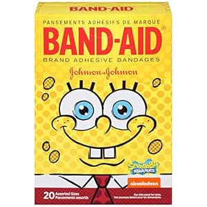 Amazon.com : Band-Aid Adhesive Bandages, SpongeBob SquarePants ...