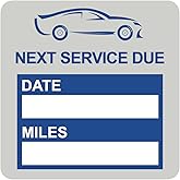 Amazon.com : 2x2 inch 60 PCS Black Next Service Due Static Cling Labels ...