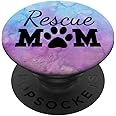 Amazon.com: Rescue Adopt Mom Animal Lover Purple Blue Cat Dog Paw Print ...