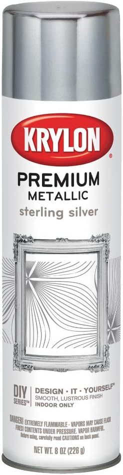 KRYLON PREMIUM STERLING SILVER METALLIC SPRAY PAINT: Amazon.co.uk: DIY ...