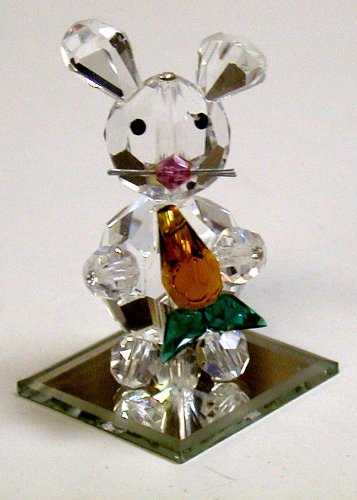 Amazon.com: Bjcrystalgifts Crystal Bunny Made Using Swarovski Crystals ...
