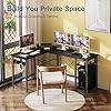 Coleshome L Shaped Computer Desk 59" with Storage Shelves, Corner ...