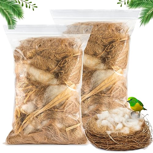 Sukh 2 Pack Bird Nesting Material - Bird Nests Bedding Hummingbird Nesting Material Mixing ...