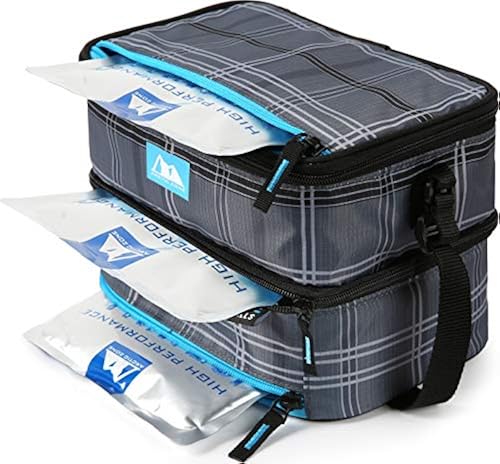 Arctic Zone Ice Walls Dual Compartment Lunch Pack - Wilfred Plaid, Grey ...