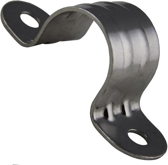 2 mezze staffe per tubi, D = 25 mm, in acciaio inox A2 AISI 304: Amazon ...