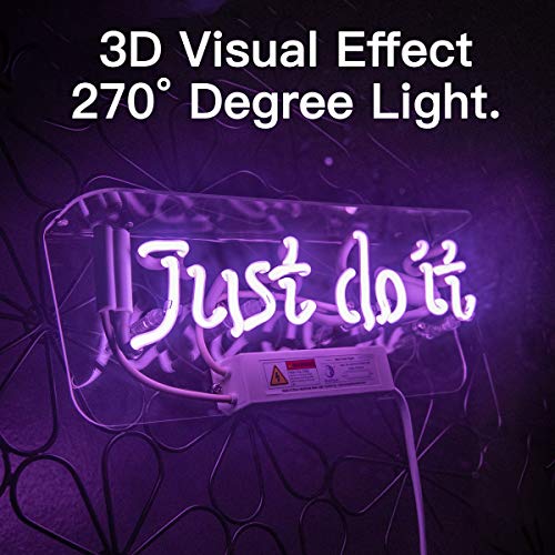 Neon Signs Wall Decor Glass Tube Purple Neon Light Signs with Eye ...